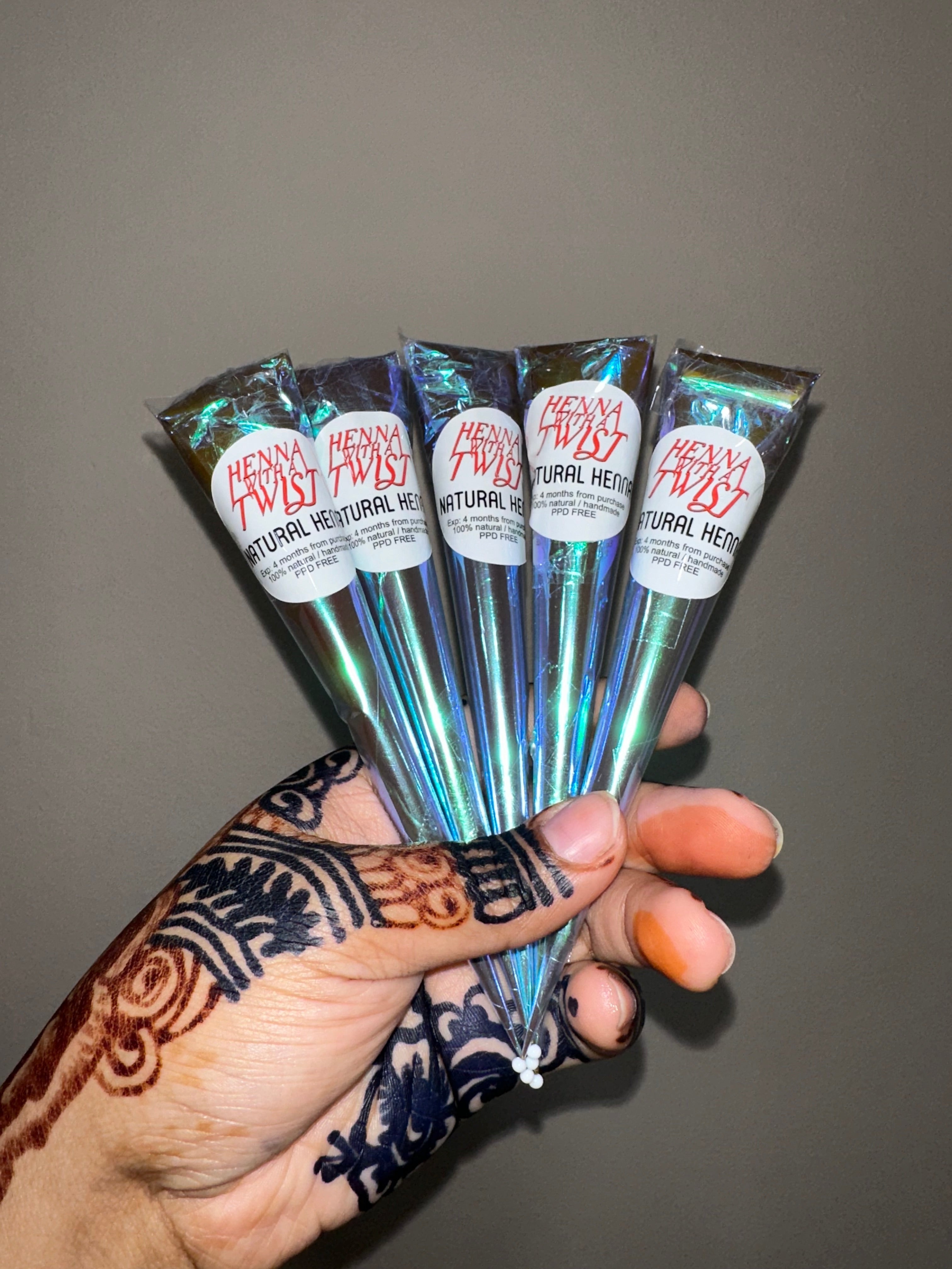 Natural Henna cones set of 5 – Henna With A Twist